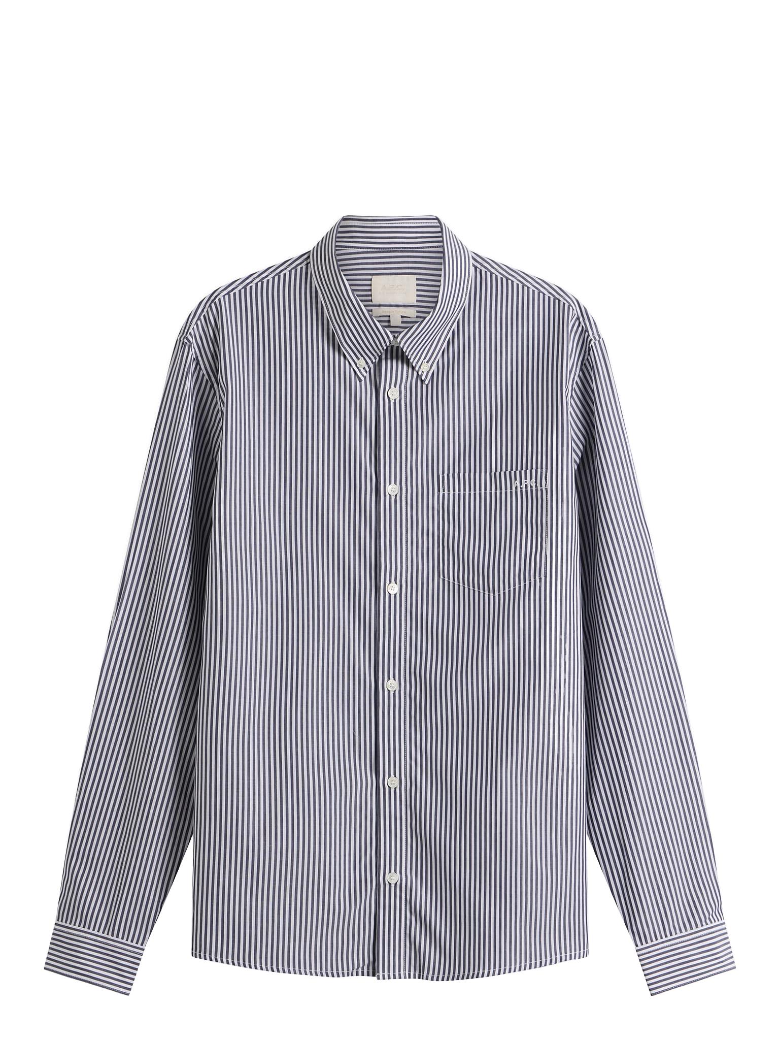 A.P.C. new greg stripe poplin shirt